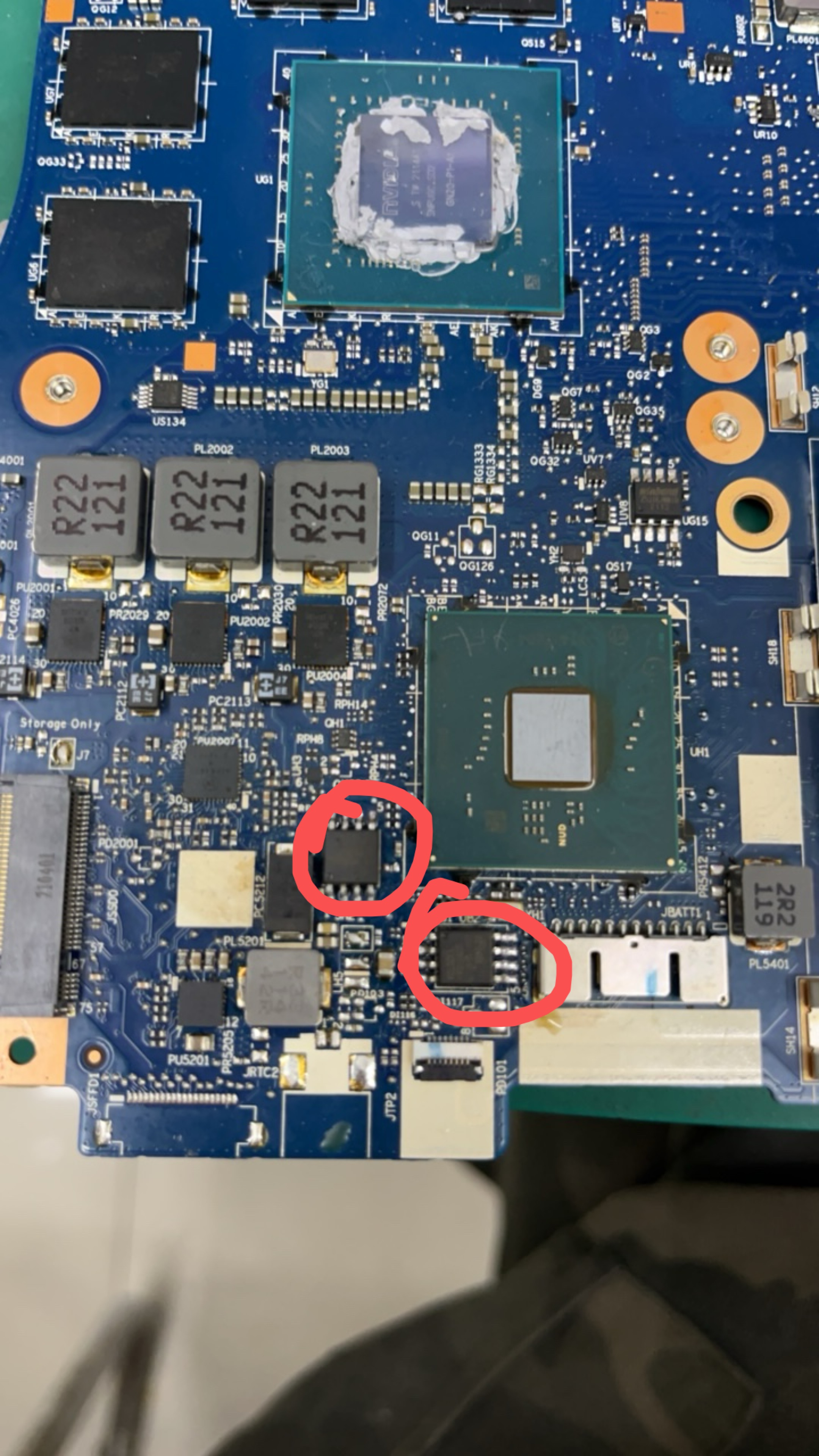 有哪位大神手上有联想拯救者NM-D741主板，麻烦看下两个芯片图片，感谢感谢-迅维网-维修论坛